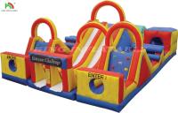 China Outdoor Interactive Inflatable Obstacle Course Blow Up Kids Outdoor Obstacle Course Playground for sale