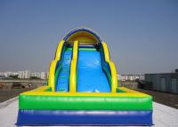 China Commercial Inflatable Giant Jumping Water Slide Twist wave slide With Pool 18 * 8m for sale