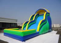 China Commercial Inflatable Giant Jumping Water Slide Twist wave slide With Pool 18 * 8m for sale