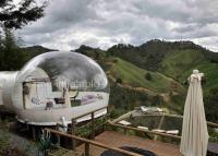 China 5m Diameter PVC Hotel Inflatable Clear Bubble Tent  With Silent Blower for sale