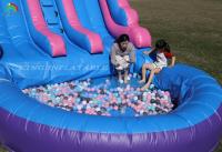 China Commercial 100% PVC Double Lane Inflatable Water Slide Outdoor Wet Dry Big Water Slides With Splash Pool for sale