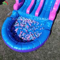 China Commercial 100% PVC Double Lane Inflatable Water Slide Outdoor Wet Dry Big Water Slides With Splash Pool for sale