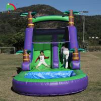 China Commercial PVC Inflatable Water Slide Outdoor Backyard Kids Waterslide With Bigger Water Splash Pool & 1100W Blower for sale