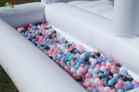 China 13x13x10ft Commercial White Bounce House Large Jumper Bouncy Inflatable Castle For Kids Adults With Slide & Ball Pit for sale