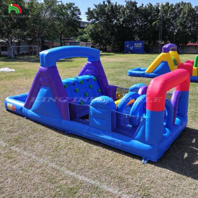 China Outdoor Commercial Inflatable Bouncer Combo Bounce House Kids Party Bouncy Castle With Slide Ball Pit Climbing Obstacle Blower for sale