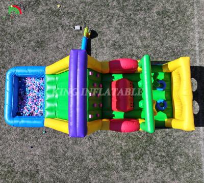 China Inflatable Bouncer Combo Obstacle Course Bounce Castle House With Slides Ball Pit Climbing Obstacle Blower for sale