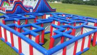 China PVC Tarpaulin 5k Inflatable Obstacle Course Combo Large Slide Interactive Adult Inflatable Obstacle for sale