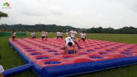 China Competitive Challenge Inflatable Bounce Obstacle Course PVC Mattress Running Inflatable Course Equipment For Event for sale