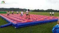 China Competitive Challenge Inflatable Bounce Obstacle Course PVC Mattress Running Inflatable Course Equipment For Event for sale