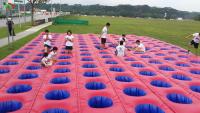 China Competitive Challenge Inflatable Bounce Obstacle Course PVC Mattress Running Inflatable Course Equipment For Event for sale