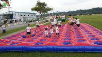China Competitive Challenge Inflatable Bounce Obstacle Course PVC Mattress Running Inflatable Course Equipment For Event for sale