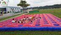 China Competitive Challenge Inflatable Bounce Obstacle Course PVC Mattress Running Inflatable Course Equipment For Event for sale