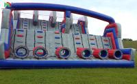 China Customized Inflatable Climbing Wall Bouncy Castle Slide Obstacle Fun Sport Products Inflatable Land Obstacle Course for sale