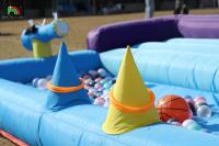 China Inflatable Bounce House Combo With Slide Climbing Wall Obstacles Trampoline Ball Pit Pool for sale