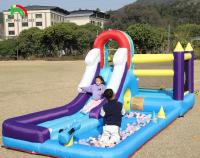 China Inflatable Bounce House Combo With Slide Climbing Wall Obstacles Trampoline Ball Pit Pool for sale