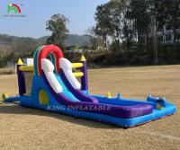 China Inflatable Bounce House Combo With Slide Climbing Wall Obstacles Trampoline Ball Pit Pool for sale