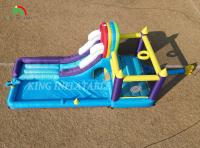 China Inflatable Bounce House Combo With Slide Climbing Wall Obstacles Trampoline Ball Pit Pool for sale
