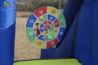 China Kids Party Wet DryInflatable Bounce House Water Slide Bouncer Combo With Bigger Splash Pool Climbing Blower Basket Dartboard for sale