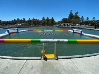 China Inflatable Water Sport Game Inflatable Water Polo Soccer Field Arena Court Aqua Inflatable Soccer Court for sale