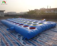 China Outside Yellow Challenge Inflatable Meltdown Sport Game With Rotative Machine for sale
