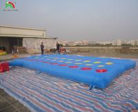 China Outside Yellow Challenge Inflatable Meltdown Sport Game With Rotative Machine for sale