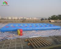 China Outside Yellow Challenge Inflatable Meltdown Sport Game With Rotative Machine for sale