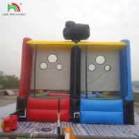China Outdoor Inflatable Fun Games Sports Quarterback Blitz Inflatable Football Toss Game for sale