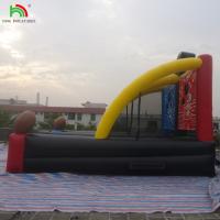 China Outdoor Inflatable Fun Games Sports Quarterback Blitz Inflatable Football Toss Game for sale