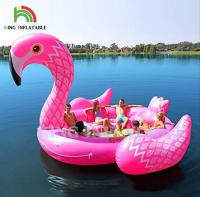 China 6 Person Inflatable Peacock Water Mount Sea Lake Pool Float Water Toy Giant Unicorn Flamingo Inflatable Floating Bed For Water Party for sale