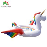 China 6 Person Inflatable Peacock Water Mount Sea Lake Pool Float Water Toy Giant Unicorn Flamingo Inflatable Floating Bed For Water Party for sale