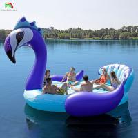 China 6 Person Inflatable Peacock Water Mount Sea Lake Pool Float Water Toy Giant Unicorn Flamingo Inflatable Floating Bed For Water Party for sale