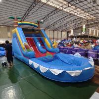 China Commercial Grade PVC Inflatable Water Slide Combo With Pool for sale