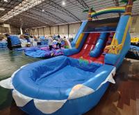 China Commercial Grade PVC Inflatable Water Slide Combo With Pool for sale
