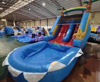 China Commercial Grade PVC Inflatable Water Slide Combo With Pool for sale