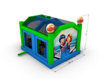 China Inflatable Fighting Arena Adults Kids Trampoline Park Inflatable Gladiator Joust Battle Game Bounce Castle for sale