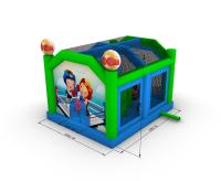 China Inflatable Fighting Arena Adults Kids Trampoline Park Inflatable Gladiator Joust Battle Game Bounce Castle for sale