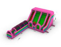 China Commercial Grade PVC  Spider-Man Waterslide Inflatable Bounce House Combo Obstacle Course Slide Inflatable Water Slide for sale