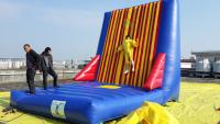 China Factory Wholesale Commercial Outdoor Sport Game Adults Inflatable Sticky Wall Game Inflatable Jumping Bouncy Castle for sale