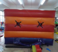 China Outdoor Inflatable Bungee Run Game for Two People Challenge Race Dual Lanes Interactive Inflatable Games for sale
