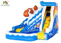 China Commercial PVC Tarapulin Blue Mini Inflatable Water Slide With 2 Years Warranty for sale