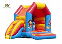 China Outdoor Pirate Cartoon Printing Inflatable Jumper Castle With Roof Quadruple Stitching for sale