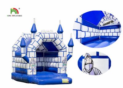 China Blue White Commercial Kids Air Jumping Inflatable Castle Toys With Roof for sale