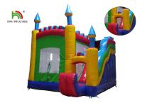 China Outdoor 0.55mm PVC Tarpaulin Inflatable Jumping Castle With Slide For Rent for sale