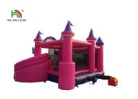China 6m Inflatable Jumping Castle Large Multiplay Bouncy With Curve Slide for sale