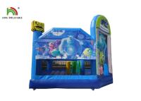 China Blue Realistic Monsters University Printing Inflatable Jumping Castle With Arch for sale