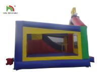 China 0.55mm PVC Yellow 20ft SpongeBob Inflatable Party Combo Jumping Castle For Kids for sale
