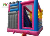 China Pink Spongebob House Inflatable Jumping Castle With Square Pants And Side for sale