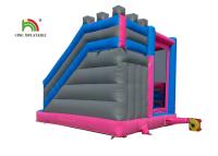 China Pink Spongebob House Inflatable Jumping Castle With Square Pants And Side for sale