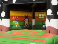 China Customized 6.6*5.0*5.7m Black Cows Inflatable Bouncy Castle With EN71 Digital Printing for sale