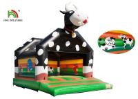 China Customized 6.6*5.0*5.7m Black Cows Inflatable Bouncy Castle With EN71 Digital Printing for sale